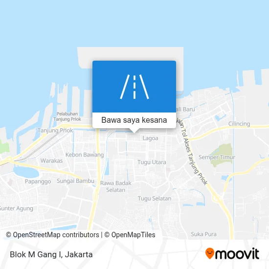 Bagaimana menuju ke Blok M Gang I, Jakarta Utara dengan bis atau kereta?
