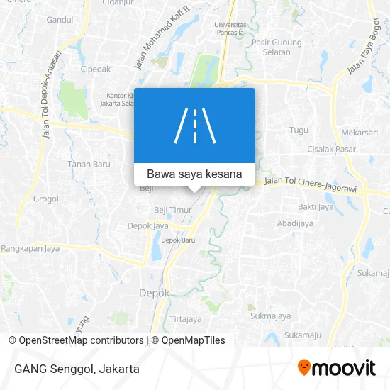Bagaimana menuju ke GANG Senggol, Depok dengan bis?