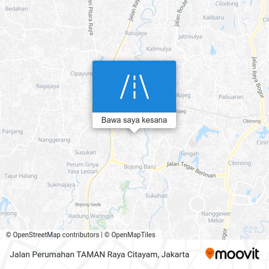 Bagaimana menuju ke Jalan Perumahan TAMAN Raya Citayam, Bogor dengan ...