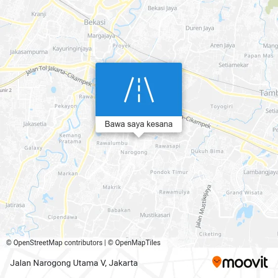 Bagaimana menuju ke Jalan Narogong Utama V, Kota Bekasi dengan bis ...
