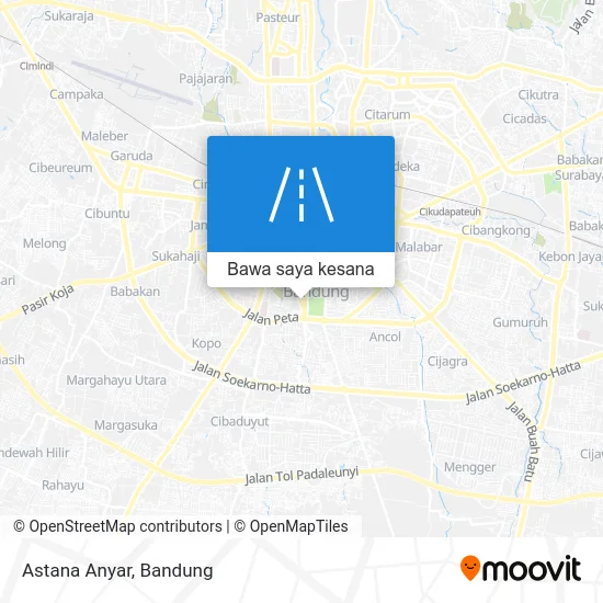 Bagaimana menuju ke Astana Anyar, Kota Bandung dengan bis atau kereta?