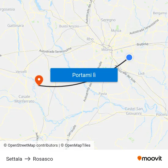 Da Settala a Rosasco con i mezzi pubblici