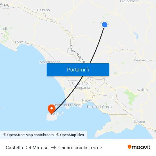 Da Castello Del Matese a Casamicciola Terme con i mezzi pubblici