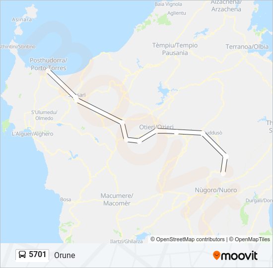 5701 Route: Schedules, Stops & Maps - Orune (Updated)