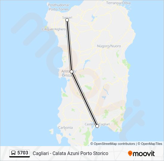 5703 Route: Schedules, Stops & Maps - Cagliari - Calata Azuni Porto ...