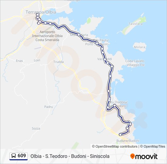 609 Route: Schedules, Stops & Maps - Budoni Malamuri' (Updated)
