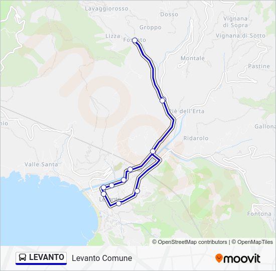 levanto Route: Schedules, Stops & Maps - Levanto Comune (Updated)