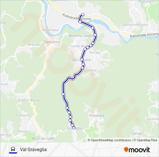 val graveglia Route: Schedules, Stops & Maps - Val Graveglia (Updated)