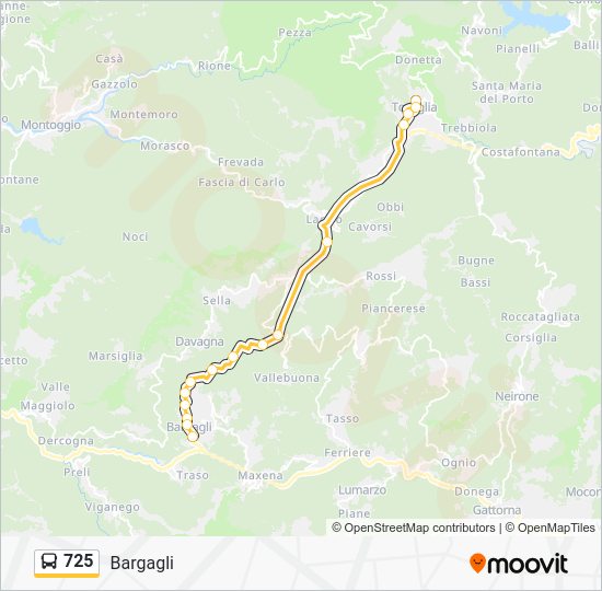 725 Route: Schedules, Stops & Maps - Bargagli (Updated)