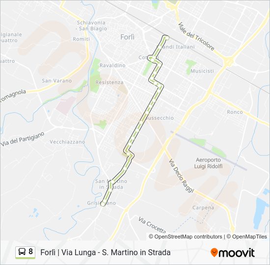 8 Route: Schedules, Stops & Maps - Forli FS C‎→Federico II (Updated)