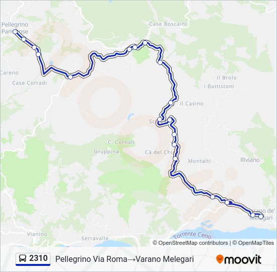 2310 Route: Schedules, Stops & Maps - Pellegrino Via Roma‎→Varano ...