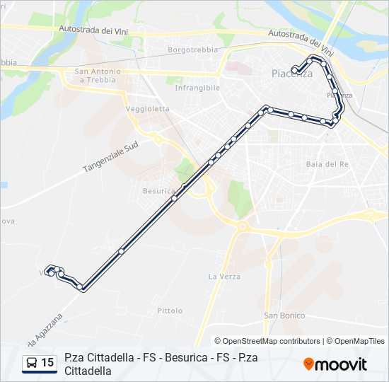 15 Route: Schedules, Stops & Maps - P.Zza Cittadella (Autostazione)‎→ ...