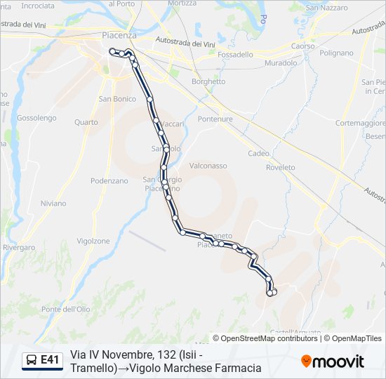 e41 Route: Schedules, Stops & Maps - Via IV Novembre, 132 (Isii ...