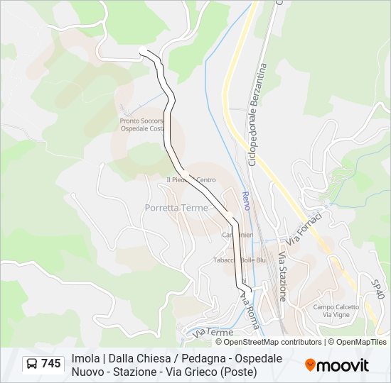 745 Route: Schedules, Stops & Maps - Porretta Caduti‎→Porretta Cimitero ...