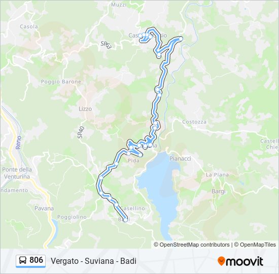 806 Route: Schedules, Stops & Maps - Badi‎→Castel Di Casio (Updated)