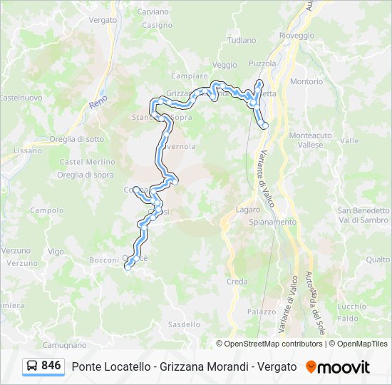 846 Route: Schedules, Stops & Maps - Monteacuto Collina‎→Ponte ...