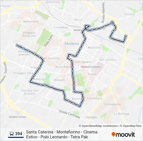 394 Route: Schedules, Stops & Maps - Malavolti 1‎→Polo Leonardo (Updated)