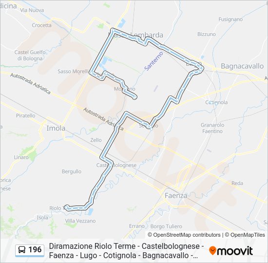 196 Route: Schedules, Stops & Maps - Bagnara Rocca‎→Autostazione (Updated)