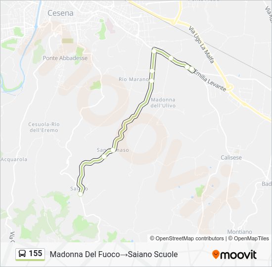 155 Route: Schedules, Stops & Maps - Madonna Del Fuoco‎→Saiano Scuole ...