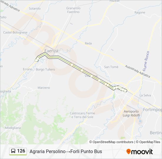 126 Route: Schedules, Stops & Maps - Agraria Persolino‎→Forli Punto Bus ...
