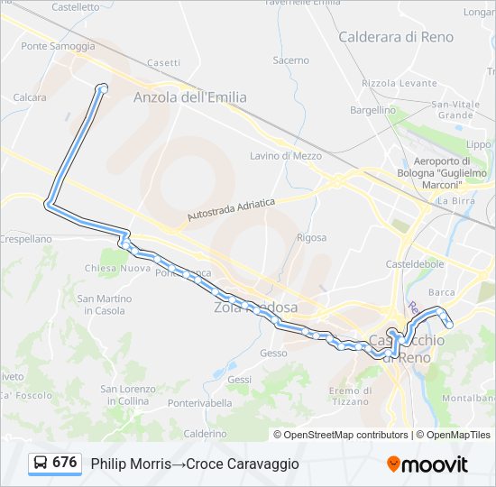 676 Route: Schedules, Stops & Maps - Philip Morris‎→Croce Caravaggio ...