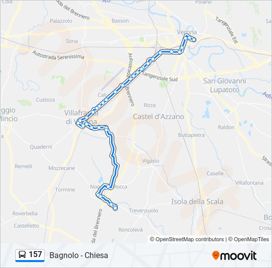157 Route: Schedules, Stops & Maps - Bagnolo - Chiesa (Updated)