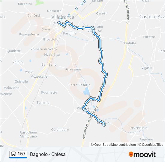157 Route: Schedules, Stops & Maps - Bagnolo - Chiesa (Updated)