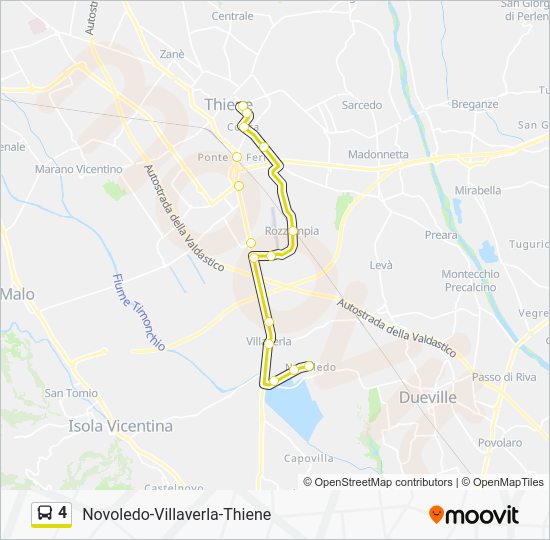 4 Route: Schedules, Stops & Maps - Thiene Autostazione (Updated)