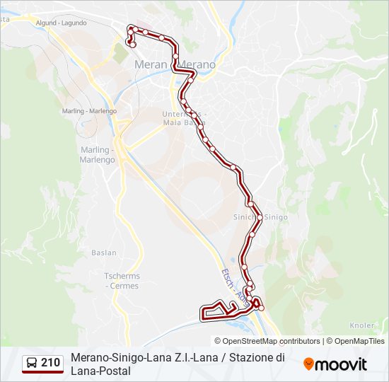 210 Route: Schedules, Stops & Maps - Merano Stazione (Updated)