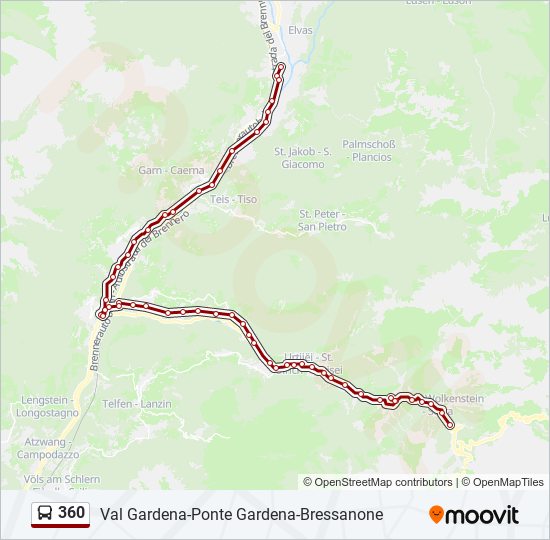 360 Route: Schedules, Stops & Maps - Bressanone Autostazione (Updated)