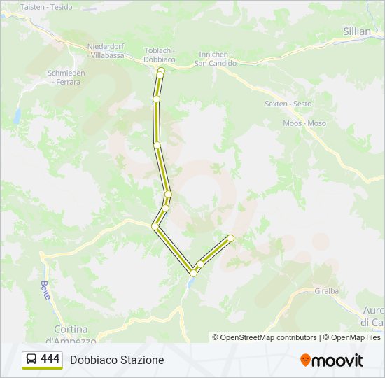 444 Route: Schedules, Stops & Maps - Dobbiaco Stazione (Updated)