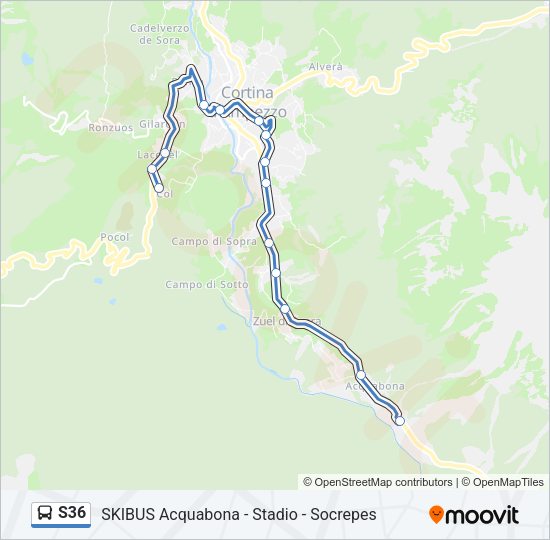 s36 Route: Schedules, Stops & Maps - Funivia Faloria - Socrepes (Updated)