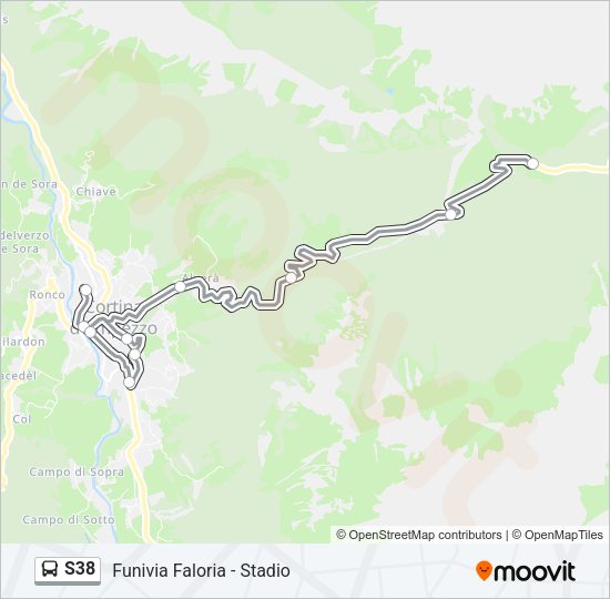 s38 Route: Schedules, Stops & Maps - Funivia Faloria - Stadio (Updated)