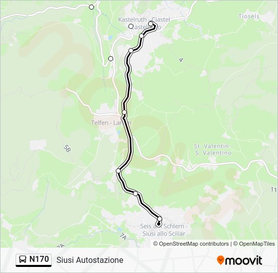 n170 Route: Schedules, Stops & Maps - Siusi Autostazione (Updated)
