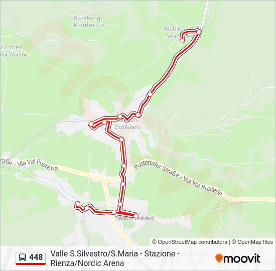 448 Route: Schedules, Stops & Maps - San Silvestro > Centro Dobbiaco ...