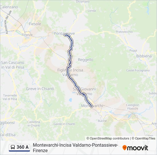 360 a Route: Schedules, Stops & Maps - Pontassieve Ss67 (Updated)
