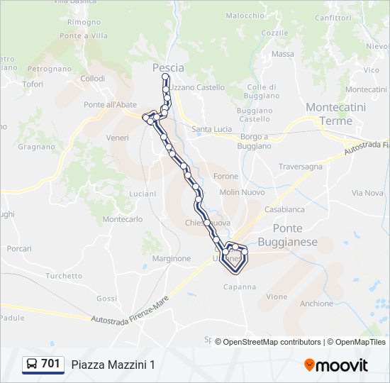 701 Route: Schedules, Stops & Maps - Piazza Mazzini 1 (Updated)