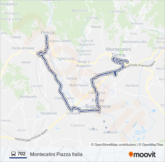 702 Route: Schedules, Stops & Maps - 702-Montecatini Piazza Italia ...