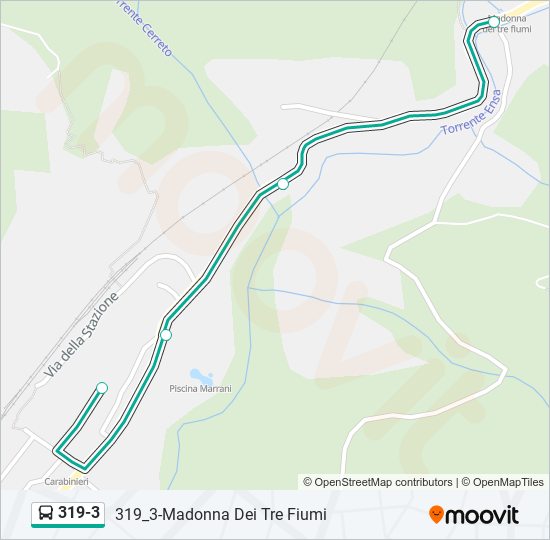 3193 Route: Schedules, Stops & Maps - 319_3-Madonna Dei Tre Fiumi (Updated)