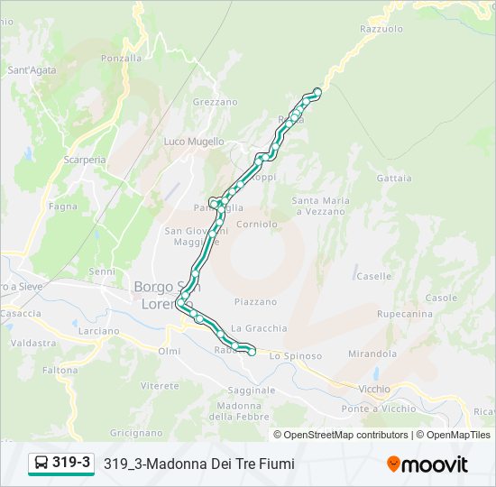 3193 Route: Schedules, Stops & Maps - 319_3-Madonna Dei Tre Fiumi (Updated)