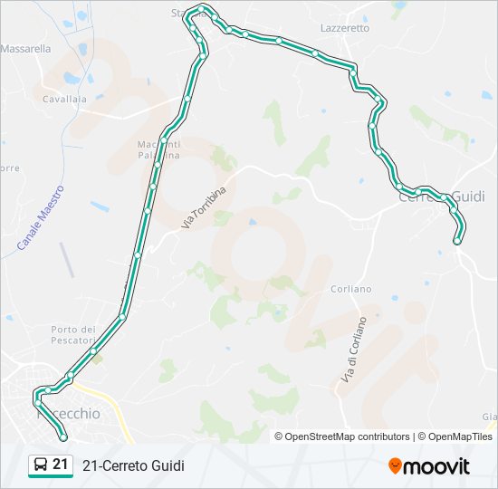 21 Route: Schedules, Stops & Maps - 21-Cerreto Guidi (Updated)