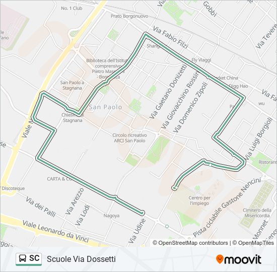 sc Route: Schedules, Stops & Maps - Scuole Via Dossetti (Updated)