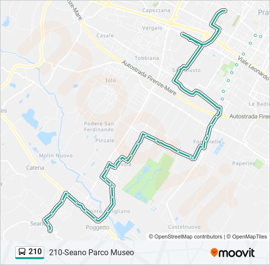 210 Route: Schedules, Stops & Maps - 210-Seano Parco Museo (Updated)