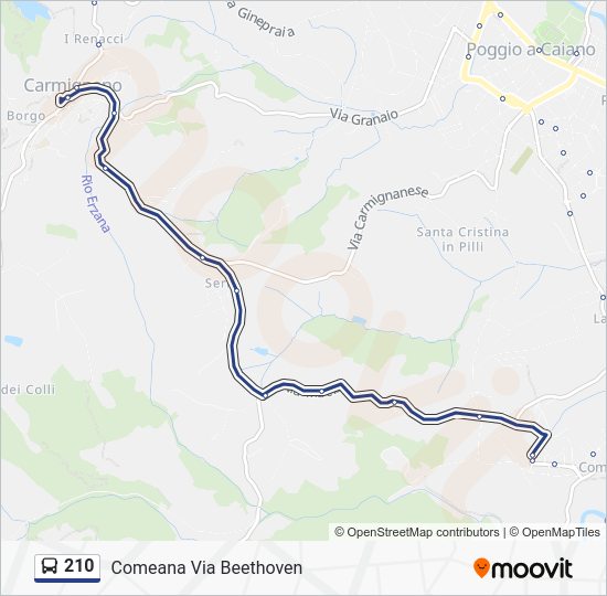 210 Route: Schedules, Stops & Maps - Comeana Via Beethoven (Updated)