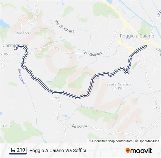 210 Route: Schedules, Stops & Maps - Poggio A Caiano Via Soffici (Updated)