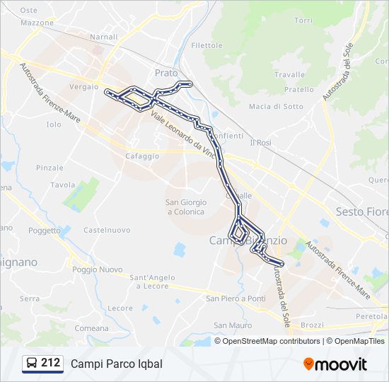 212 Route: Schedules, Stops & Maps - 212-Campi Parco Iqbal (Updated)