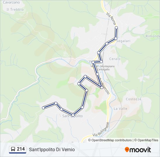 214 Route: Schedules, Stops & Maps - 214-Sant'Ippolito Di Vernio (Updated)