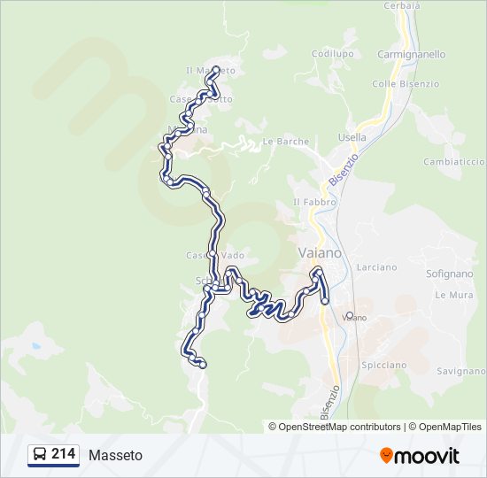 214 Route: Schedules, Stops & Maps - 214-Masseto (Updated)