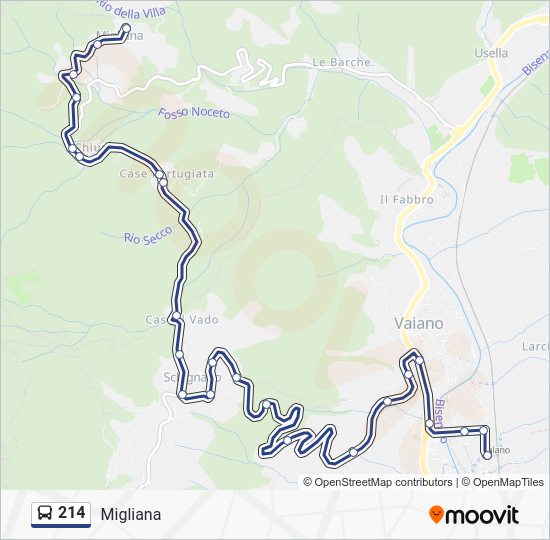 214 Route: Schedules, Stops & Maps - Migliana (Updated)