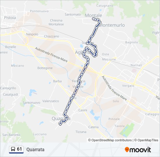 61 Route: Schedules, Stops & Maps - 61-Quarrata (Updated)
